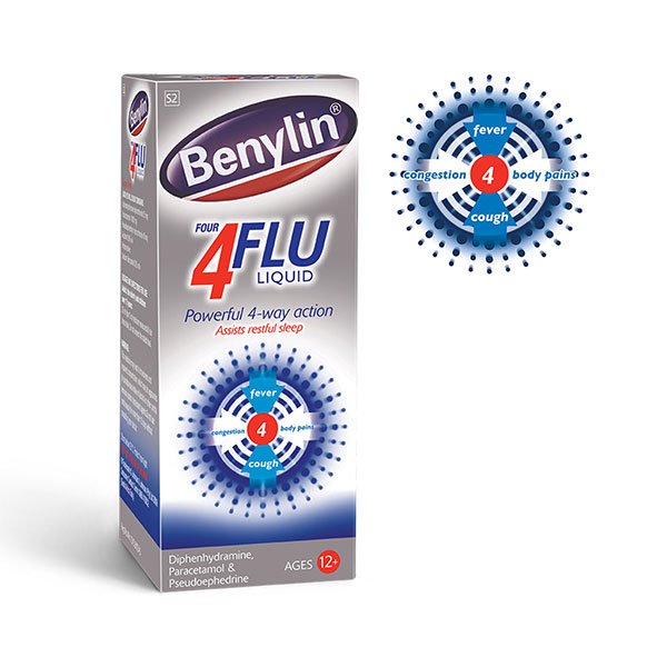 BENYLIN 4 FLU SYRUP 200ml – DelMed