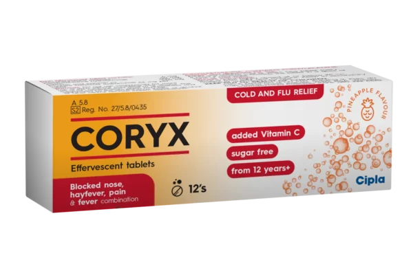 CORYX cold and flu EFF TABS 12’s – DelMed
